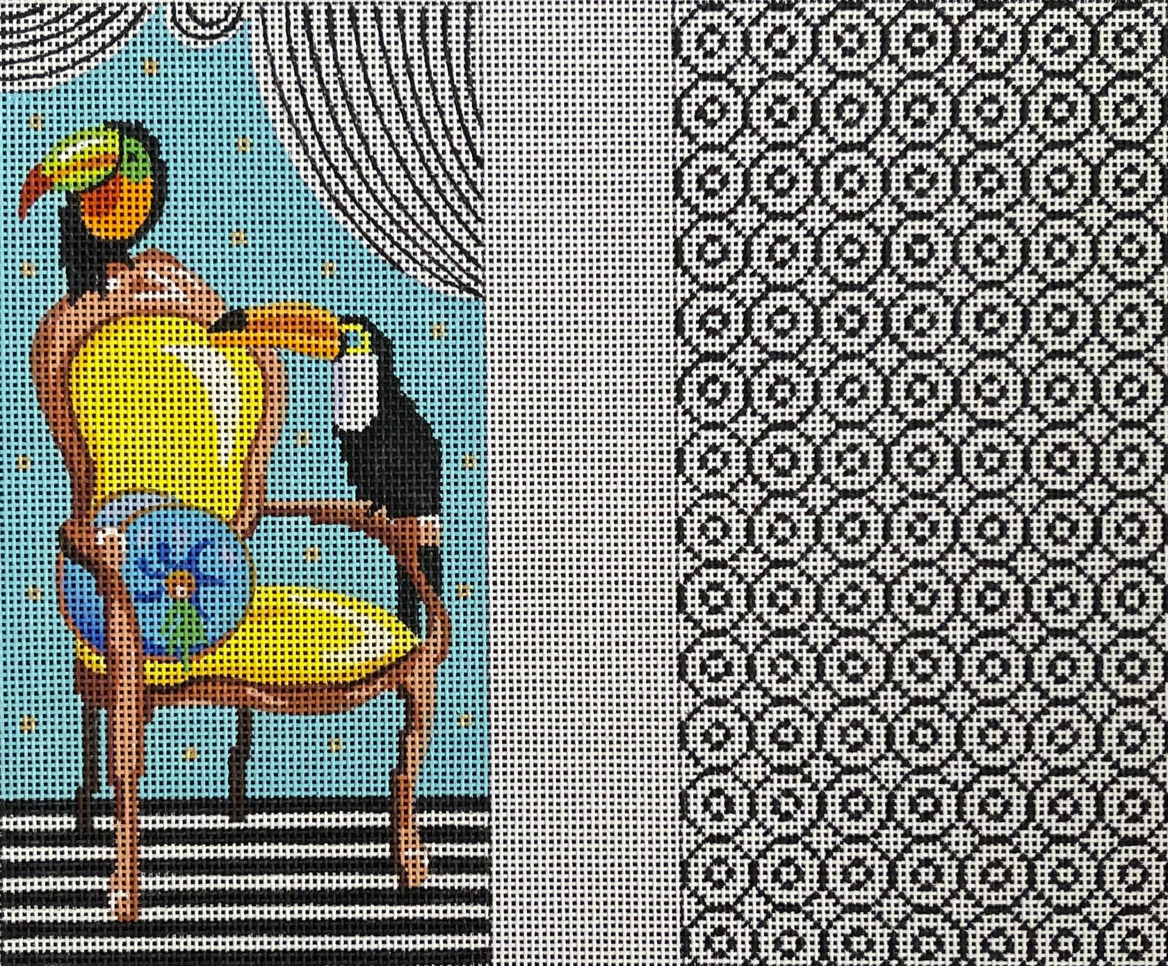 Toucans on chair – The Flying Needles