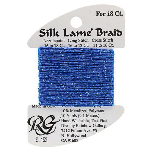 Silk Lame Braid SL152 Hawaiian Blue – The Flying Needles