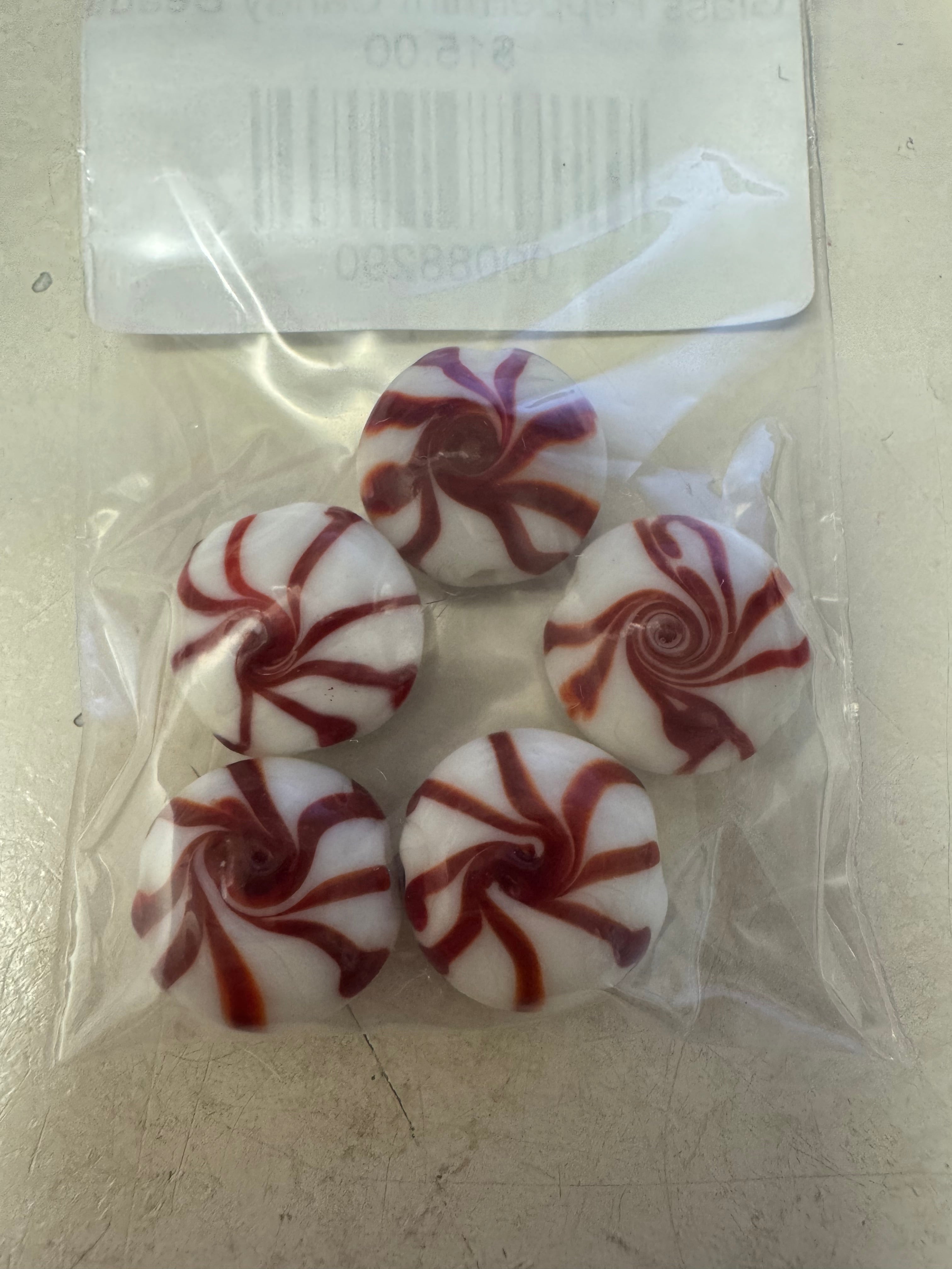 Glass Peppermint Candy Beads – The Flying Needles