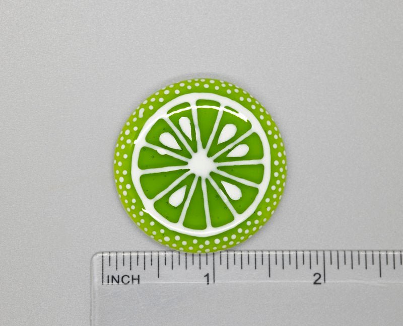 Citrus Slice Fused Glass Needle Minder - The Flying Needles